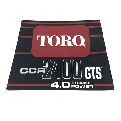 NEW GENUINE OEM TORO PART # 98-1355 CCR 2400 GTS SNOWTHROWER DECAL ...