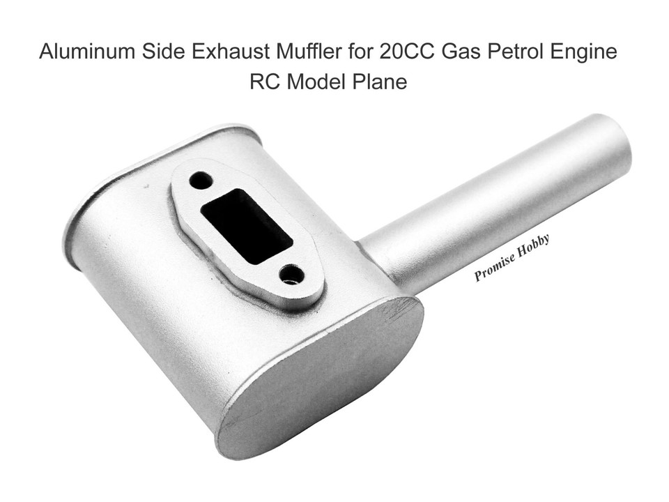 Aluminum Side Exhaust Muffler for 20CC Gas Petrol Engine RC Model Plane ...