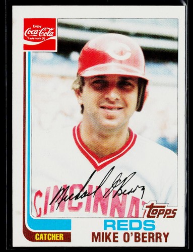 Mike O'Berry 1982 Topps Coca-Cola Cincinnati Reds #15 Cincinnati Reds ...