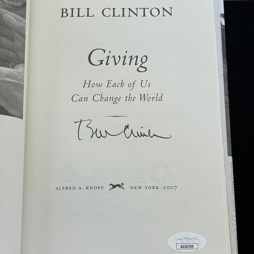 Bill Clinton Signed Book JSA COA Giving 42nd President Of The United ...