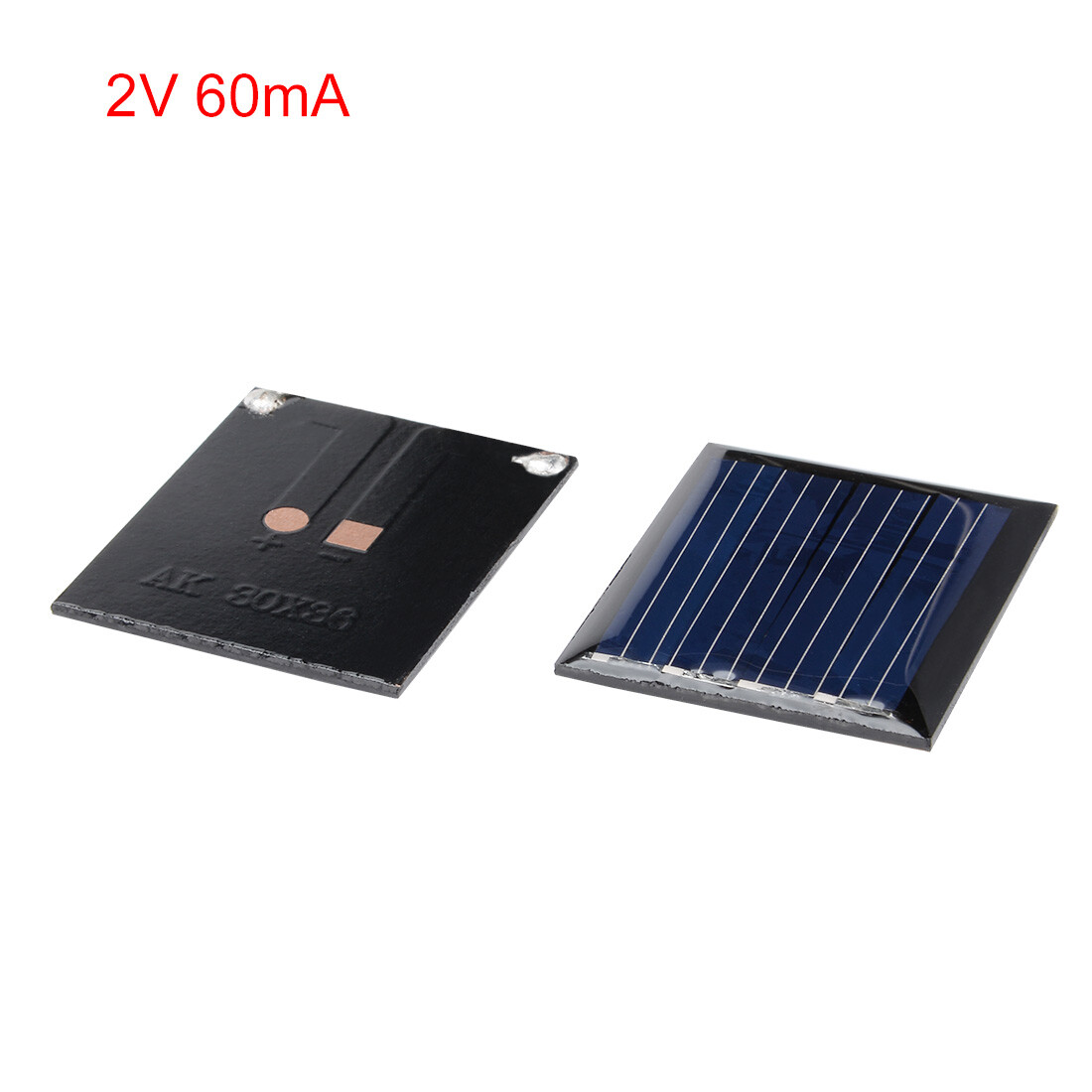 5Pcs 2V 60mA Mini Solar Panel Module DIY for Light Charger 30mm x 36mm ...
