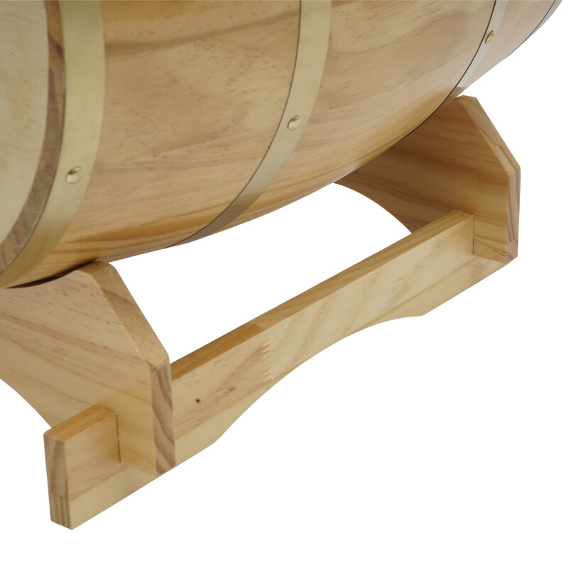 20L Oak Wine Barrel Steel Hoop Whiskey Wine Beer Wood Barrel Storage ...