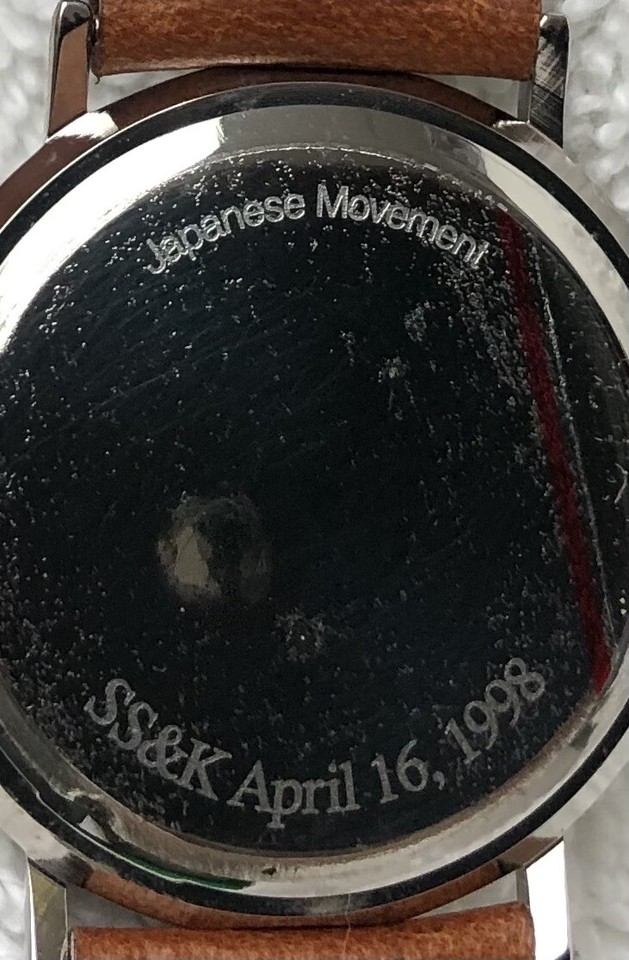 Sweda Watch Engraved SS&K April 16,1998. Rare | eBay