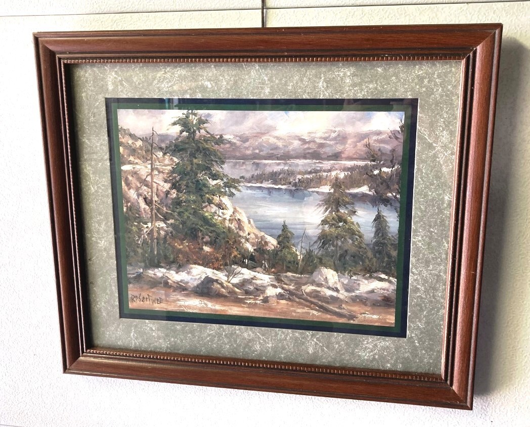 Robert Wee Mountain Landscape Print Nicely Matted and Framed 19x16 | eBay