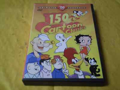 150 Cartoon Classics (3 DVD set, 2008) 3 Stooges Woody Woodpecker ...