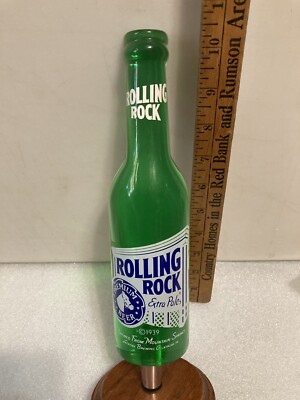 ROLLING ROCK PALE ALE ACRYLIC HALF BOTTLE draft beer tap handle ...