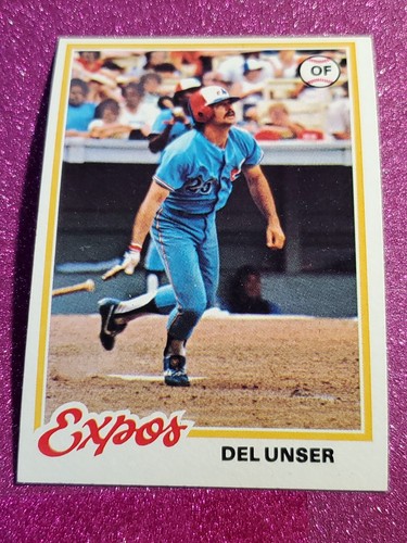 1978 Topps Baseball #348 Del Unser Montreal Expos Senators Indians ...