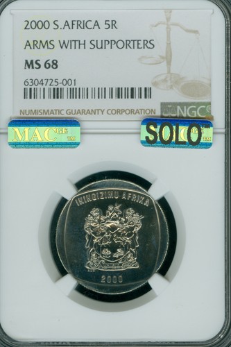 2000 SOUTH AFRICA 5 RAND NGC MS68 MAC SOLO FINEST GRADE & SPOTLESS * | eBay