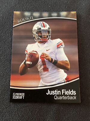 2021 Sage Premier Draft Justin Fields Rookie #53 Chicago Bears | eBay