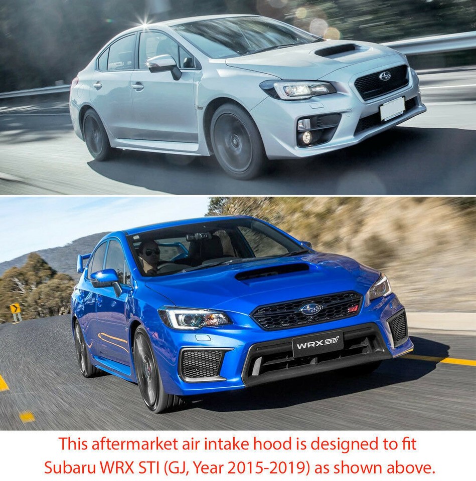 Carbon Fiber Air Flow Hood Scoop Bonnet Vent For Subaru Impreza WRX STi ...