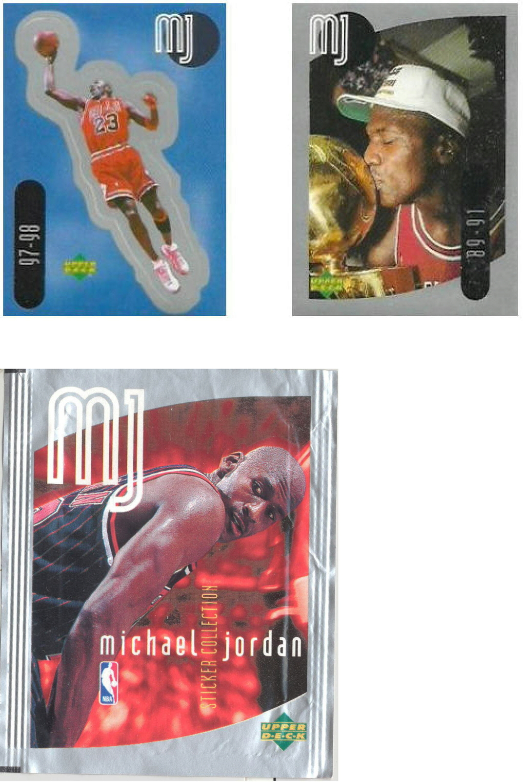 1998 Upper Deck MJ Stickers Michael Jordan #1-138 & Stick Ums 1-36 You ...