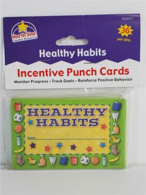 Healthy Habits Incentive Punch Cards by North Star Teacher Resources ...