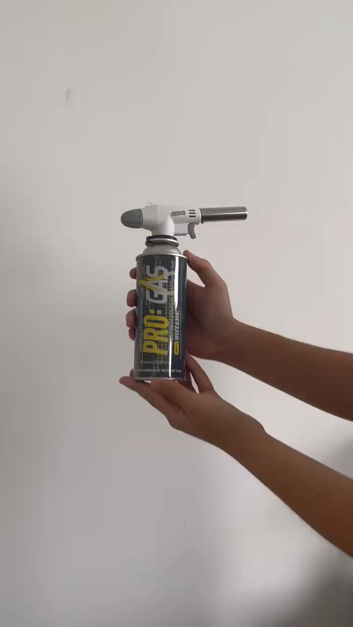 GAS BLOW TORCH + 4 BUTANE / PROPANE GAS CANISTERS 227g - 400ml UN2037 ...