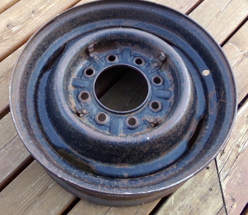 KELSEY HAYES 17.5" x 5.25" HIGH CLEARANCE STEEL WHEEL. 8 LUG x 6.5". GM ...