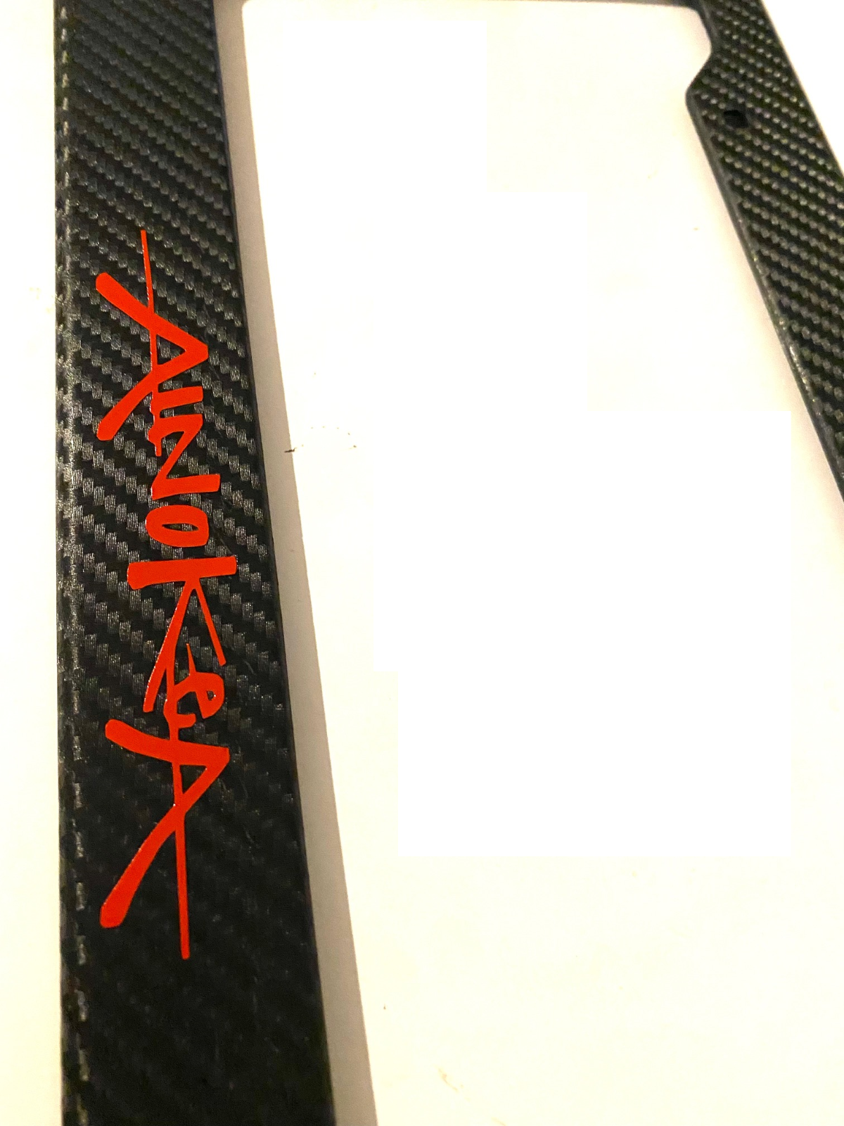 Ainokea " I do what I do " Carbon Fiber with RED Automotive License ...
