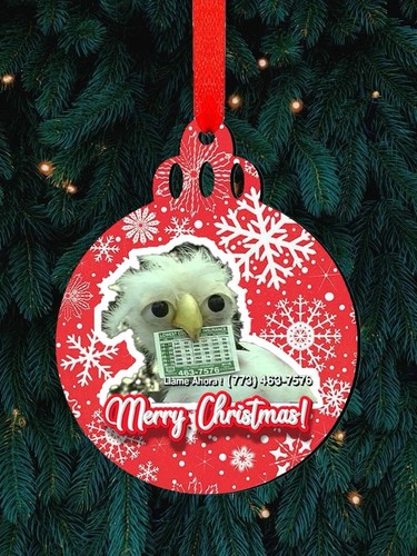 Funny Eagleman Christmas Ornament Unique Gift Chicago Commercial Joke ...