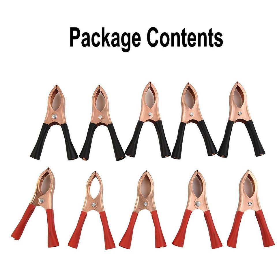 30A-Car Clips Battery-Clamps Crocodile Clip Set Aligator Clips 70mm | eBay