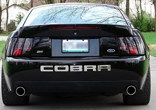 BRUSHED Rear Bumper Letters Inserts for Ford Mustang COBRA 03-04 ABS ...