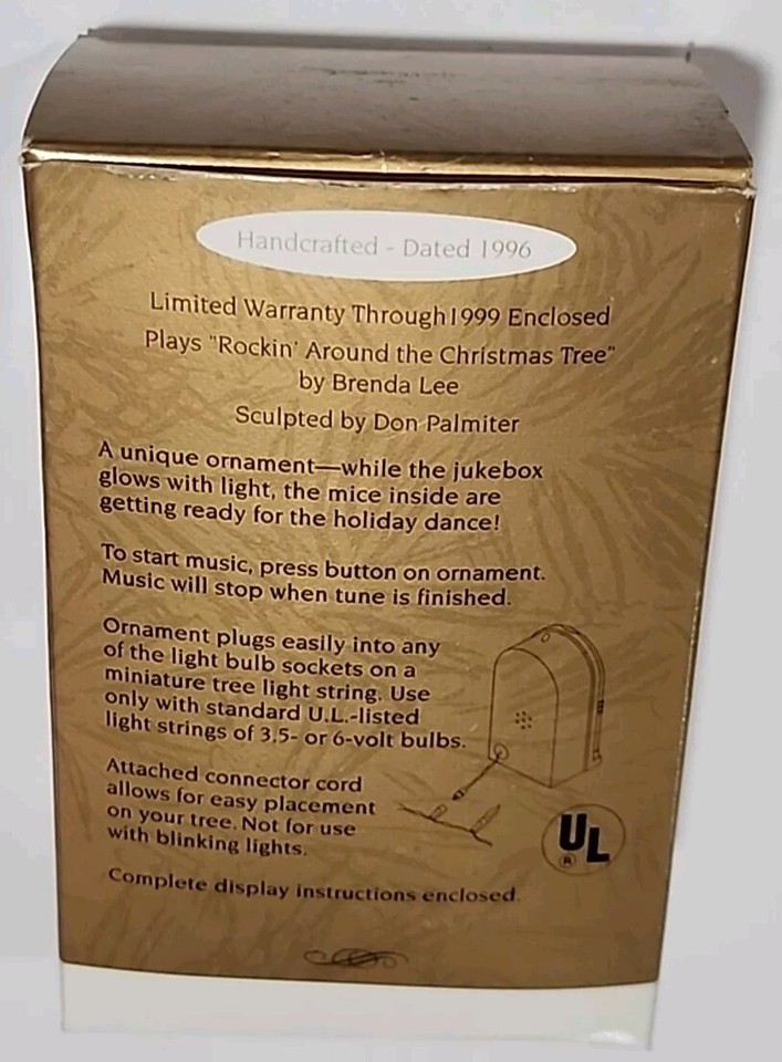 1996 Hallmark Keepsake Ornament Jukebox Party Light | eBay