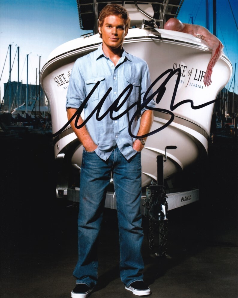 MICHAEL C. HALL signed Autogramm 20x25cm DEXTER in Person autograph COA ...
