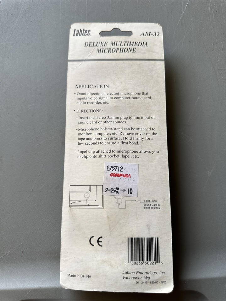 Labtec AM-32 Deluxe Multimedia Microphone | eBay