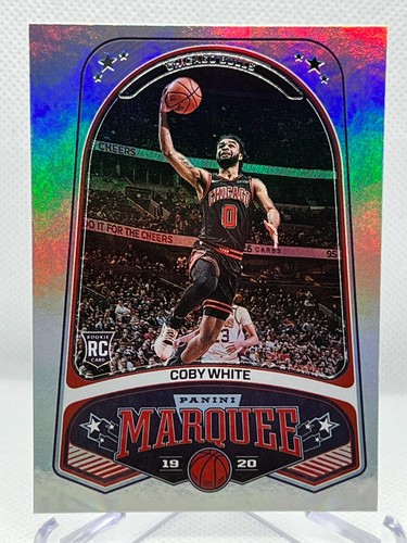 COBY WHITE RC 2019-20 Panini Chronicles Marquee Basketball #237 Rookie ...