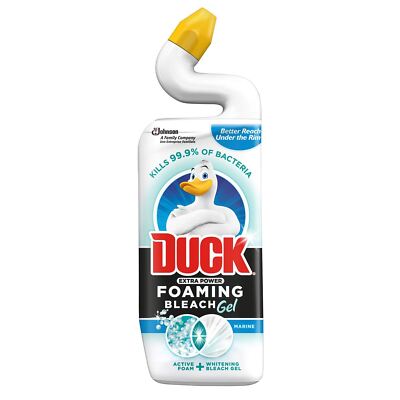 Duck Liquid Toilet Cleaner, Extra Foaming Bleach Gel, Marine, 750ml ...