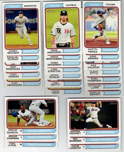 2023 Topps Heritage Texas Rangers 25 Card Team Set | eBay