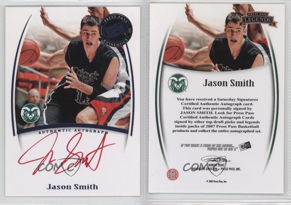 2007-08 Legends Saturday Signatures Red Ink Jason Smith Rookie Auto RC ...