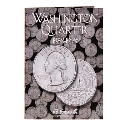 H E HARRIS 2691 Coin Folder Washington Quarter 25 Cent #4 1988-1998 ...