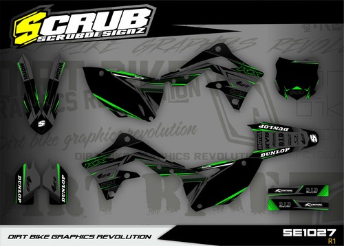 Graphics KX450f 2013 2014 2015 KXf 450 Kawasaki decals KX450 SCRUB ...