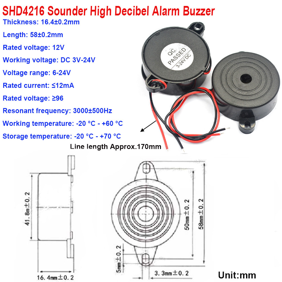 3V-24V Active Passive Buzzer Alarm Electronic Universal Speaker Flasher ...