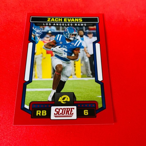 Zach Evans ROOKIE RED Ole Miss Rebels / Los Angeles Rams 2023 Score ...