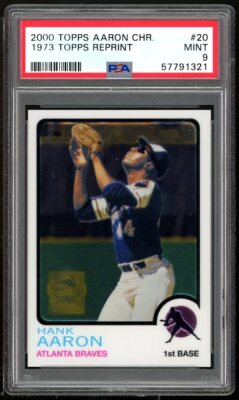 Hank Aaron Card 2000 Topps Chrome 1973 Topps Reprint #20 PSA 9 | eBay
