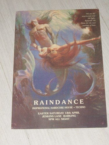 RAINDANCE RESURRECTION RAVE FLYER JENKINS LANE BARKING 93 DANCE ...