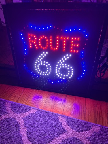 Route 66 LED Sign Light Up Neon Bar Pub Tiki Sign Man Cave Beer Sign ...