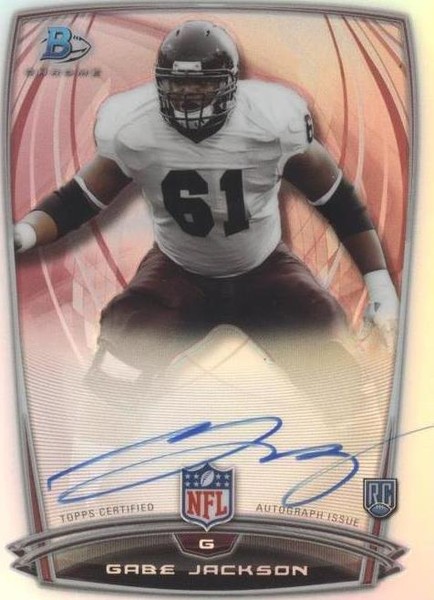2014 Bowman - Rookie Chrome Refractor Autograph #33 Gabe Jackson (AU ...