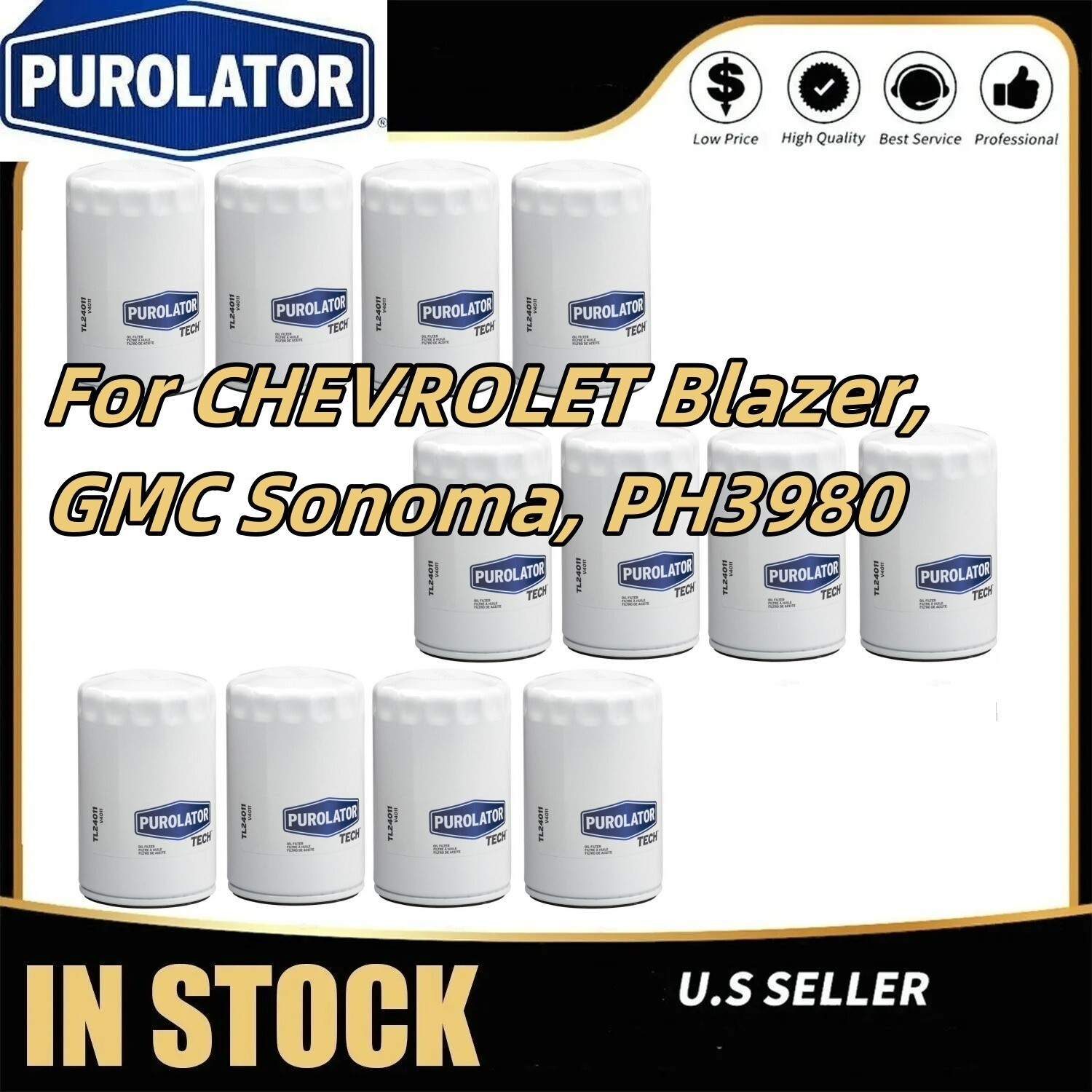 Case of 12 Engine Oil Filter P4011 For CHEVROLET Blazer, GMC Sonoma ...