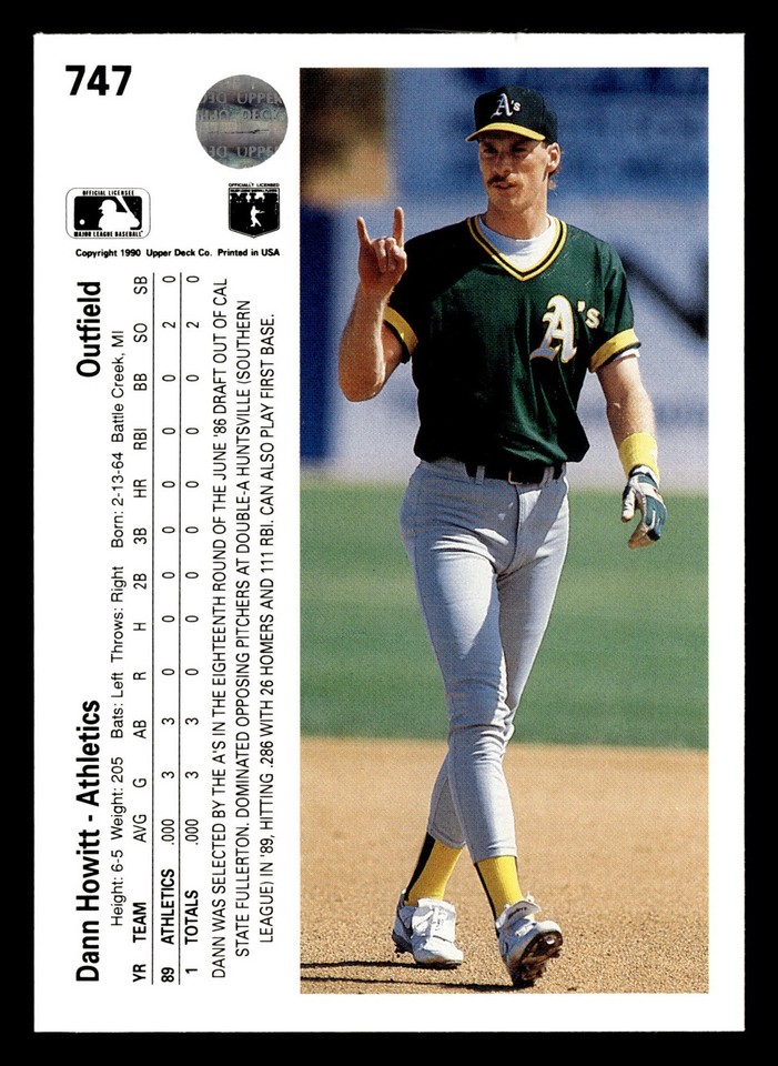1990 Upper Deck #747 Dann Howitt BUY3GET1FREE | eBay