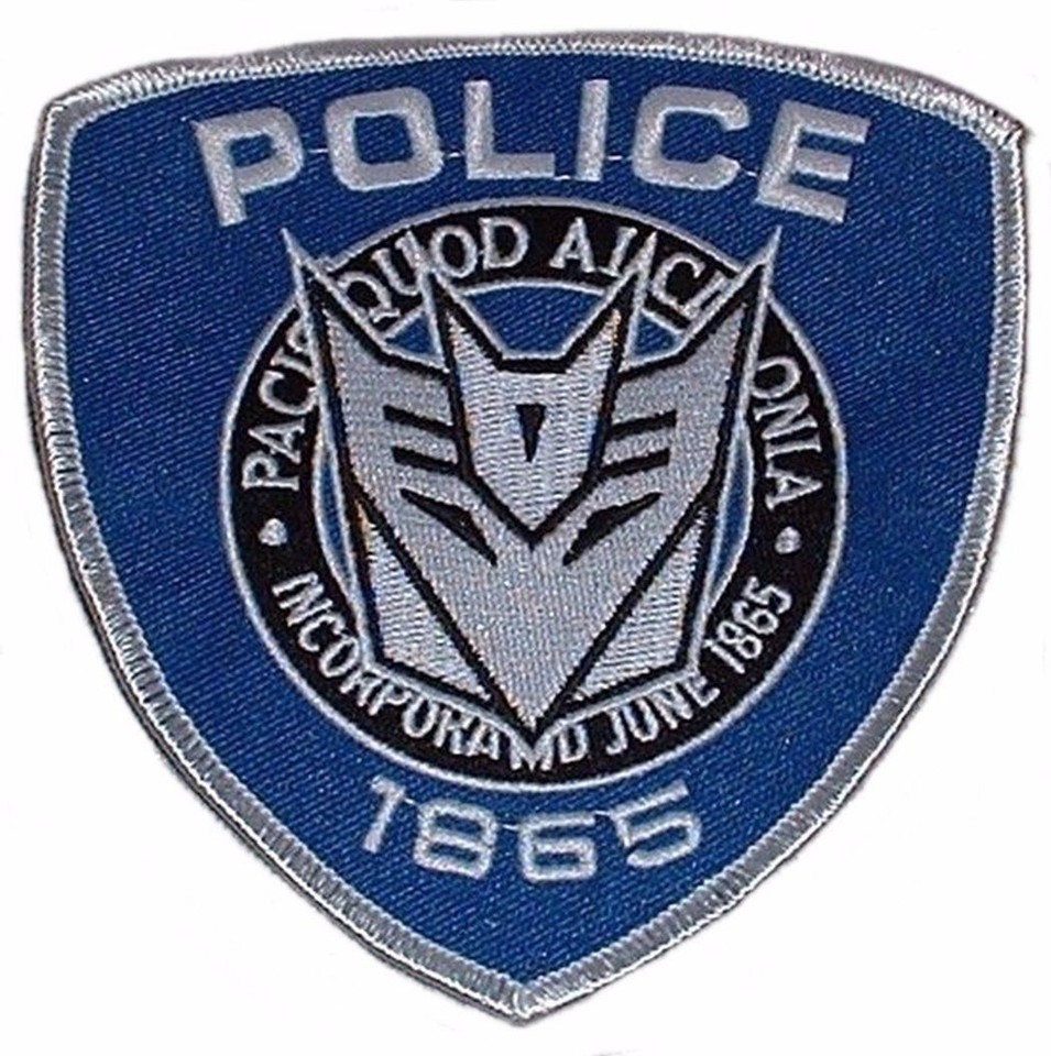 Transformer Movie Barricade Ford Police Logo Premium Quality Patch 4.5 ...