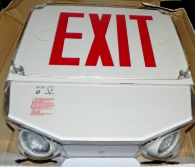 Hubbell CWC1RW COMBINATION LED EXIT/EMERGENCY LIGHT UNIT *Free Shipping ...