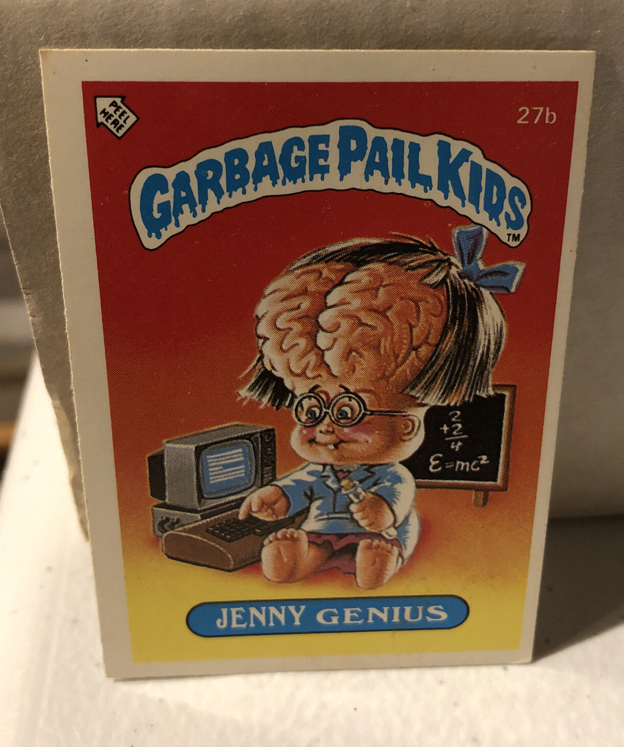 1985 Topps Garbage Pail Kids Series 1 - #27b Jenny Genius (Nasty ...