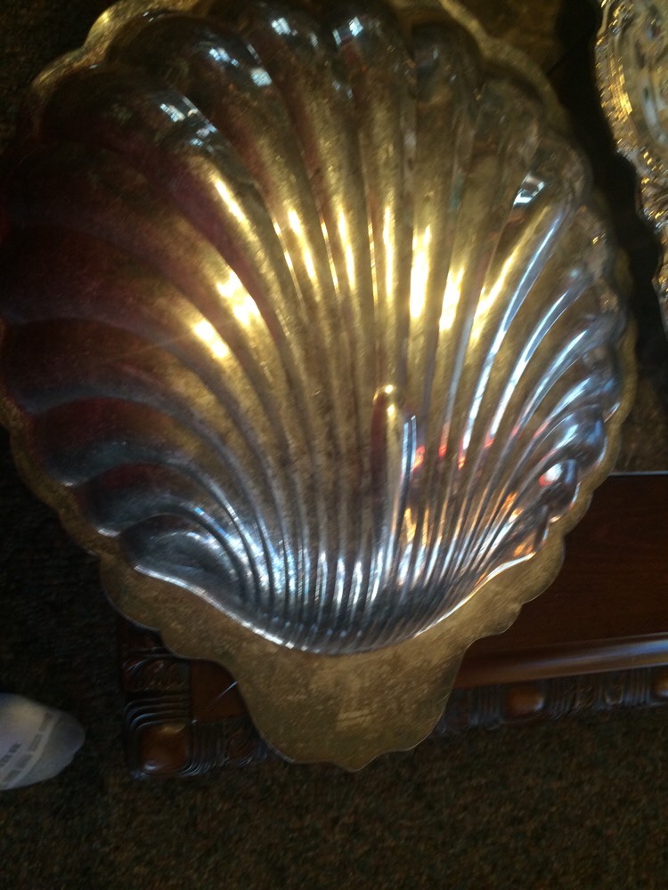 Leonard Silver Plated Clam Shell Serving Tray Dish Vintage Hong Kong ...