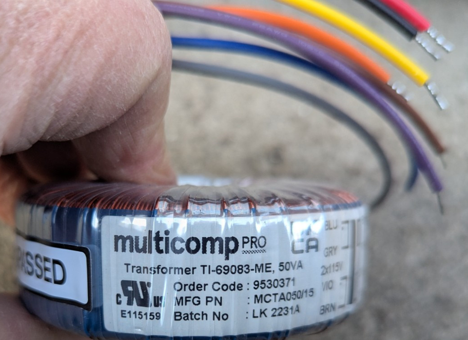 Multicomp MCTA050/15 50Va Toroidal Transformer 2x15V TI-69083-ME - New ...