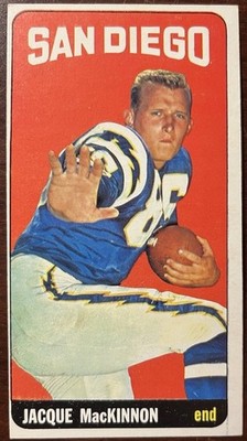 1965 Topps Football Tall Boys #167 - Jacque MacKinnon San Diego (JD-11 ...