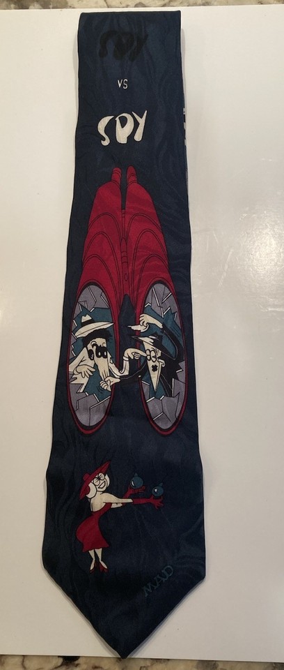 Mad Magazine Spy Vs. Spy Tie 1992 100% Silk | eBay