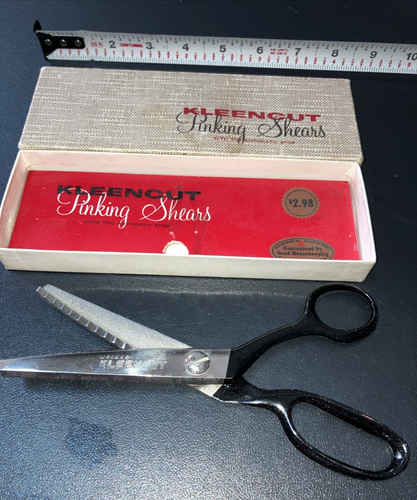 KLEENCUT Pinking Shears Scissors No. 180 in Original Box Vintage 1963 ...