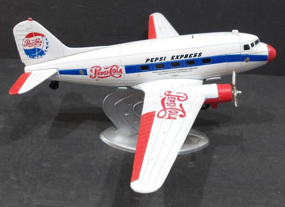 Vtg. Pepsi Express Airplane Die Cast Model & Coin Bank Pepsi-Cola ...