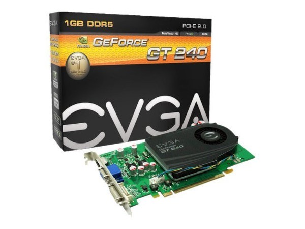 EVGA NVIDIA GeForce GT 240 (01G-P3-1246-LR) 1GB GDDR5 SDRAM PCI Express ...