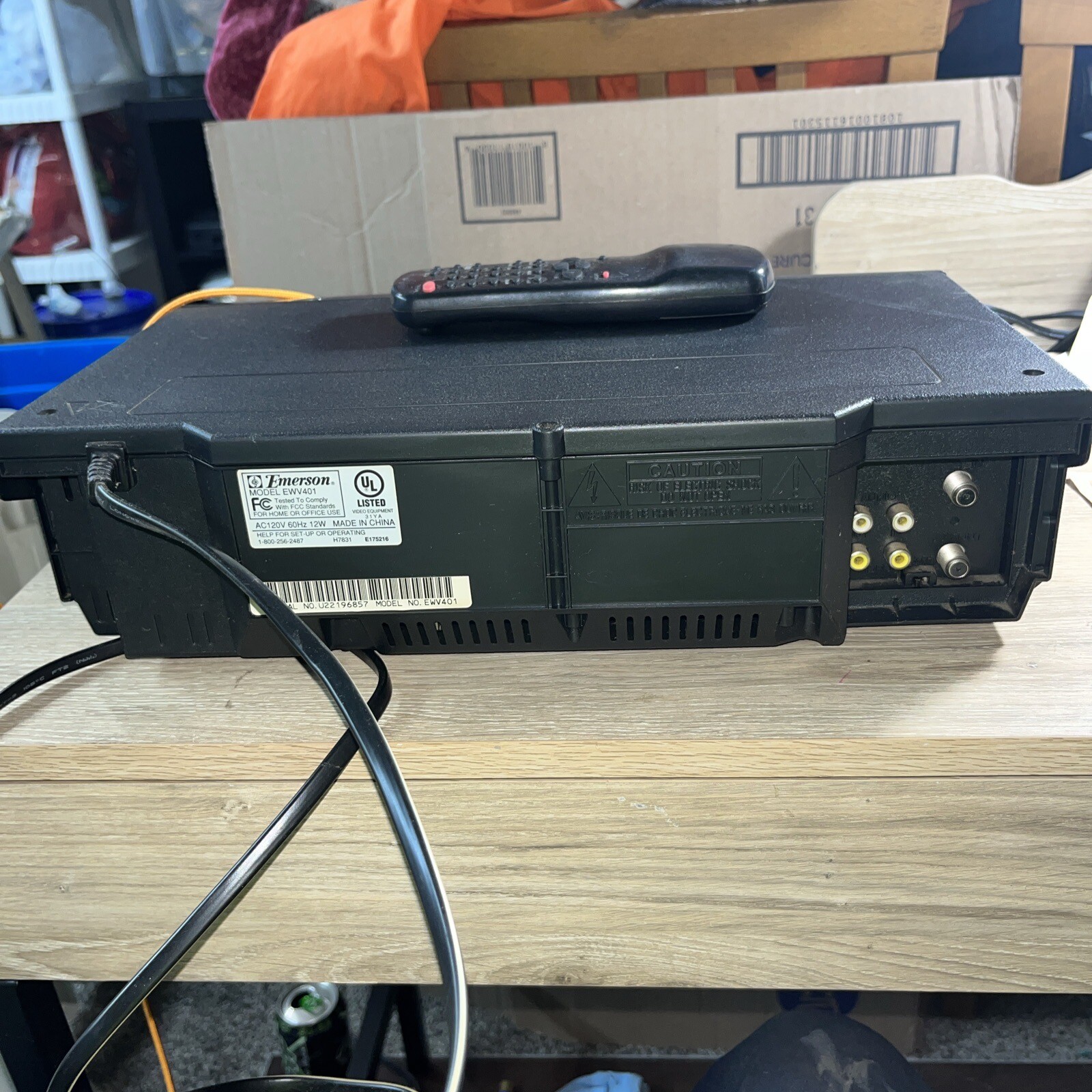 Emerson EWV401 S-VHS VCR With Remote Power Tested 53818210024| eBay